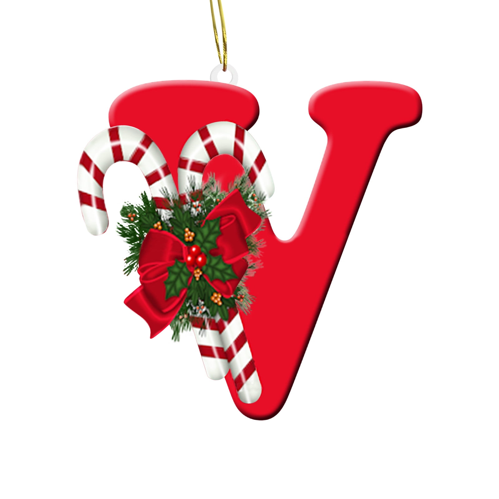 26-Piece Acrylic Alphabet Christmas Tree Ornaments Set - DIY ...