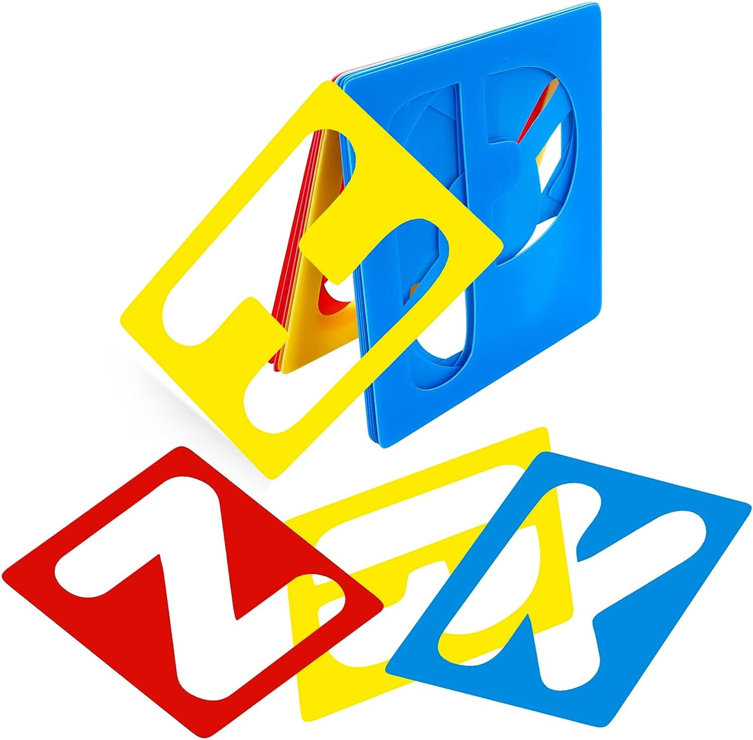 26-Piece Alphabet Stencils Set - Colorful Reusable Letter Templates ...