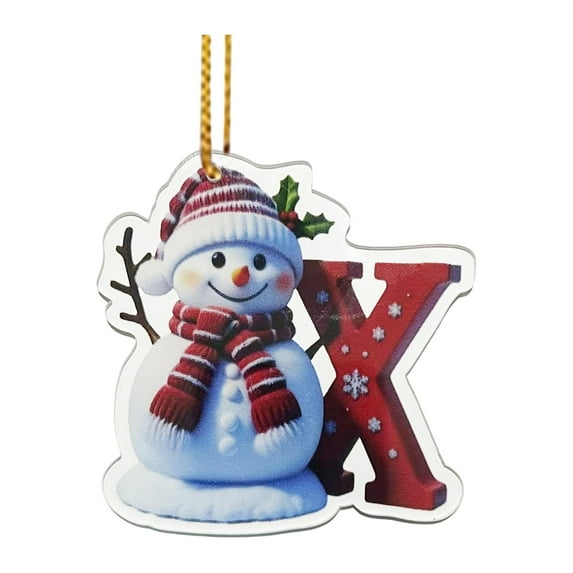 26-Piece Christmas Tree Ornament Set, Featuring Letter And Snowman ...