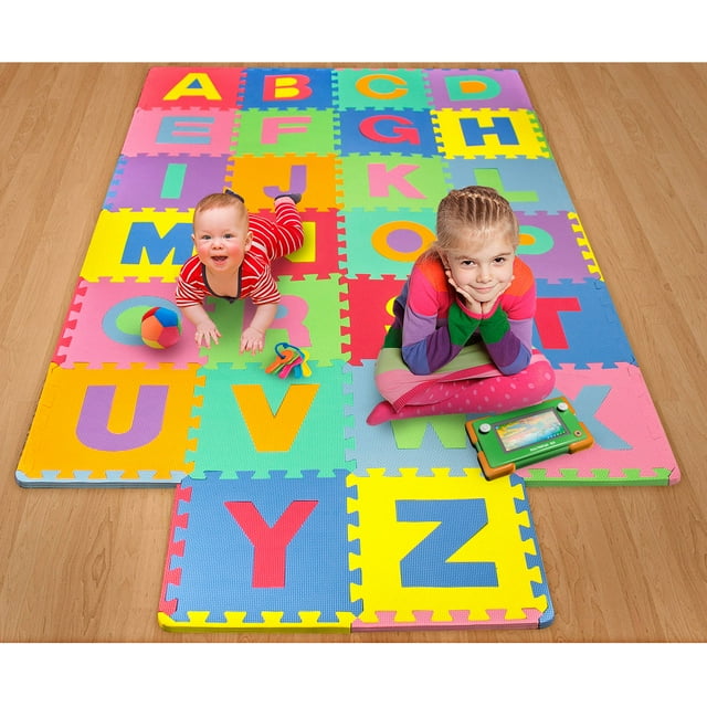 26-Piece Foam Floor Alphabet Puzzle Mat for Kids, Multi-color - Walmart.com