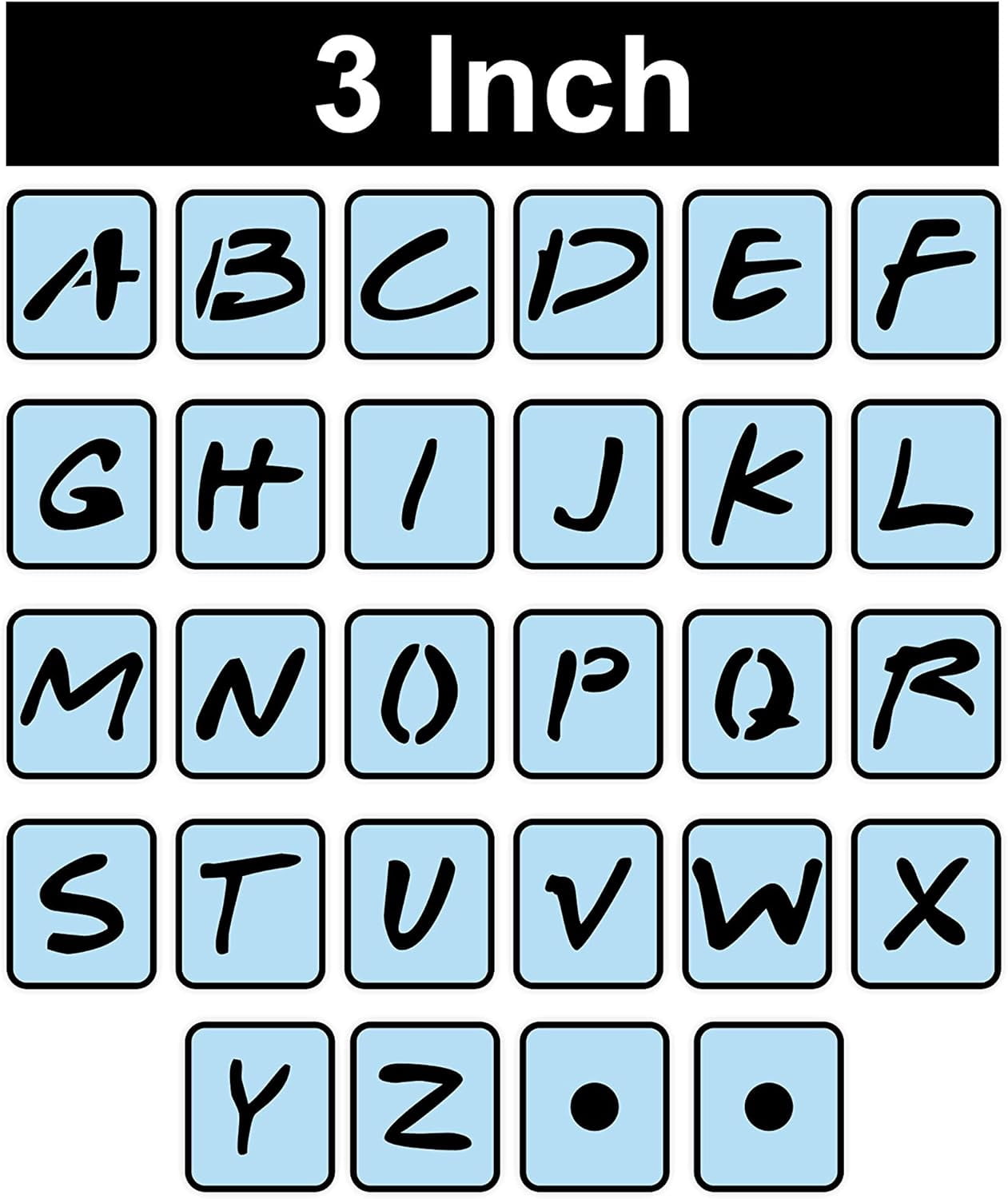 26 Piece Friends Font Alphabet Stencil Kit - 3 Inch Letters - Paint ...