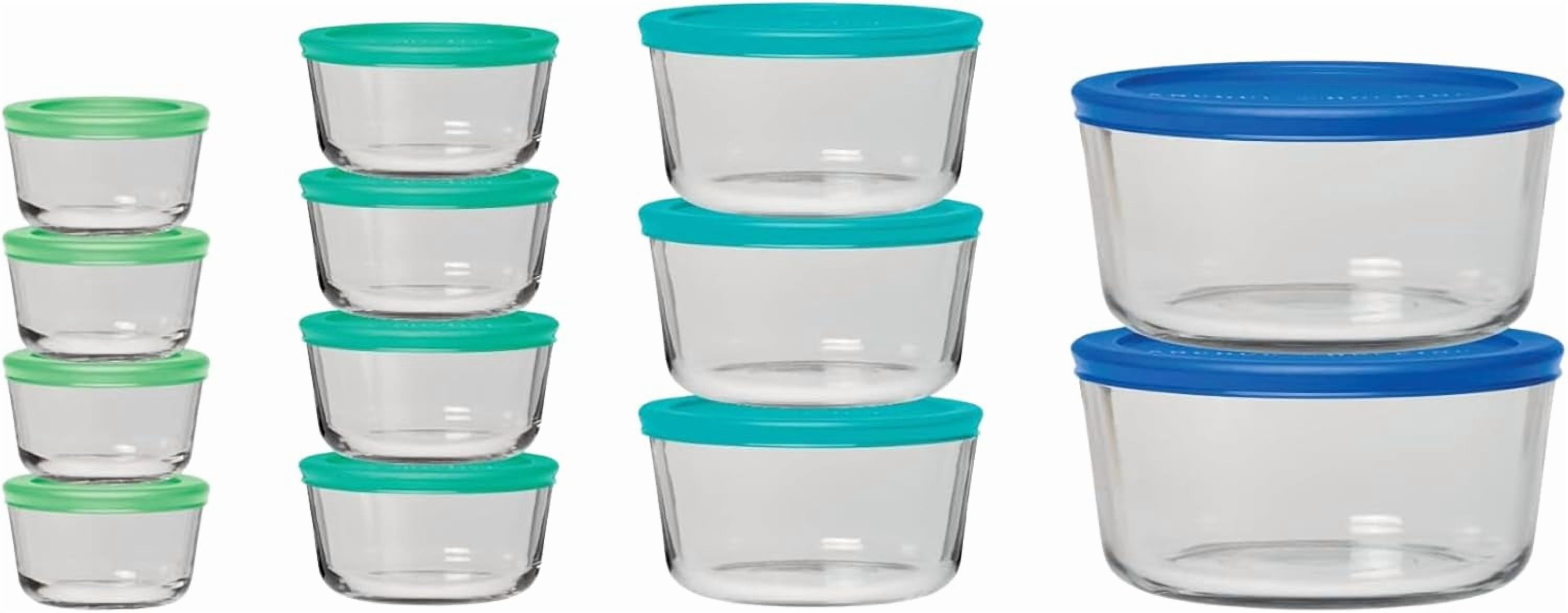 26 Piece Glass Stora Containers with Lids (13 Glass Food Stora ...