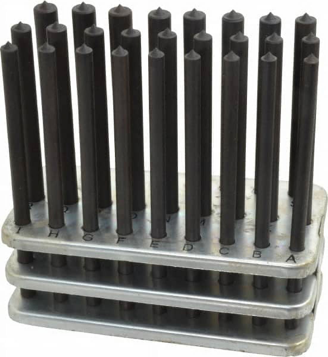 26 Piece Transfer Punch Set, Letter A-Z Wire Gage Sizes, 4-7/8" Length ...