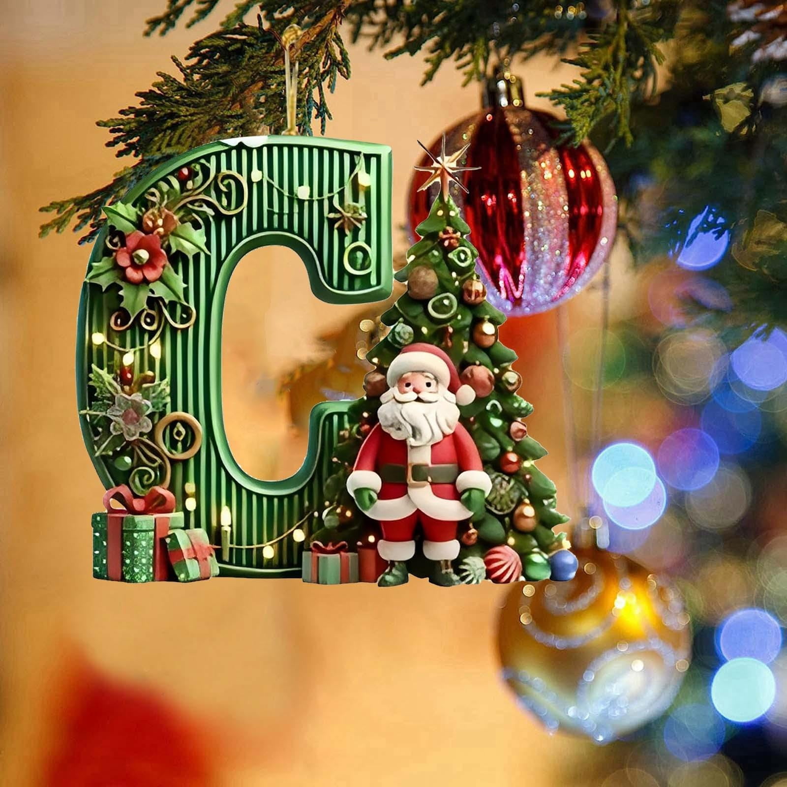 26 Pieces Christmas Tree Ornaments Christmas Letters Decorations ...