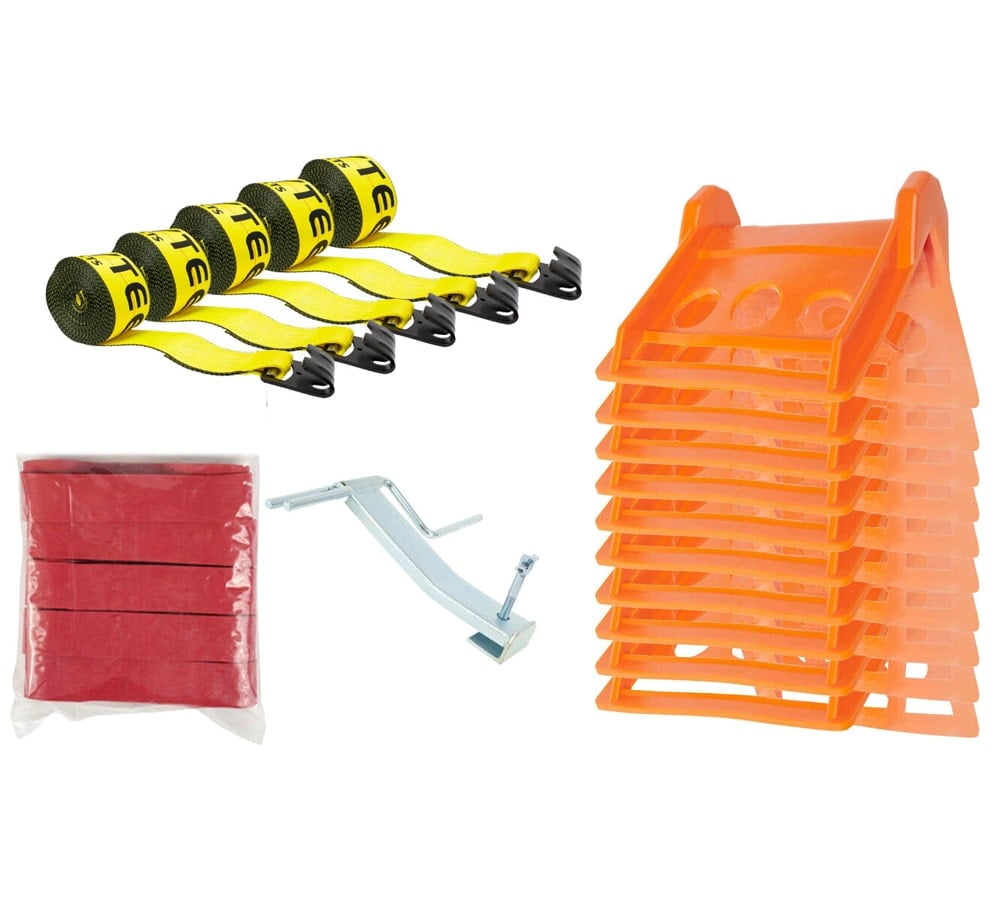 26 Pieces Flatbed Tie Down Kit - 5 Pcs Winch Straps 4" x 30', 10 ...