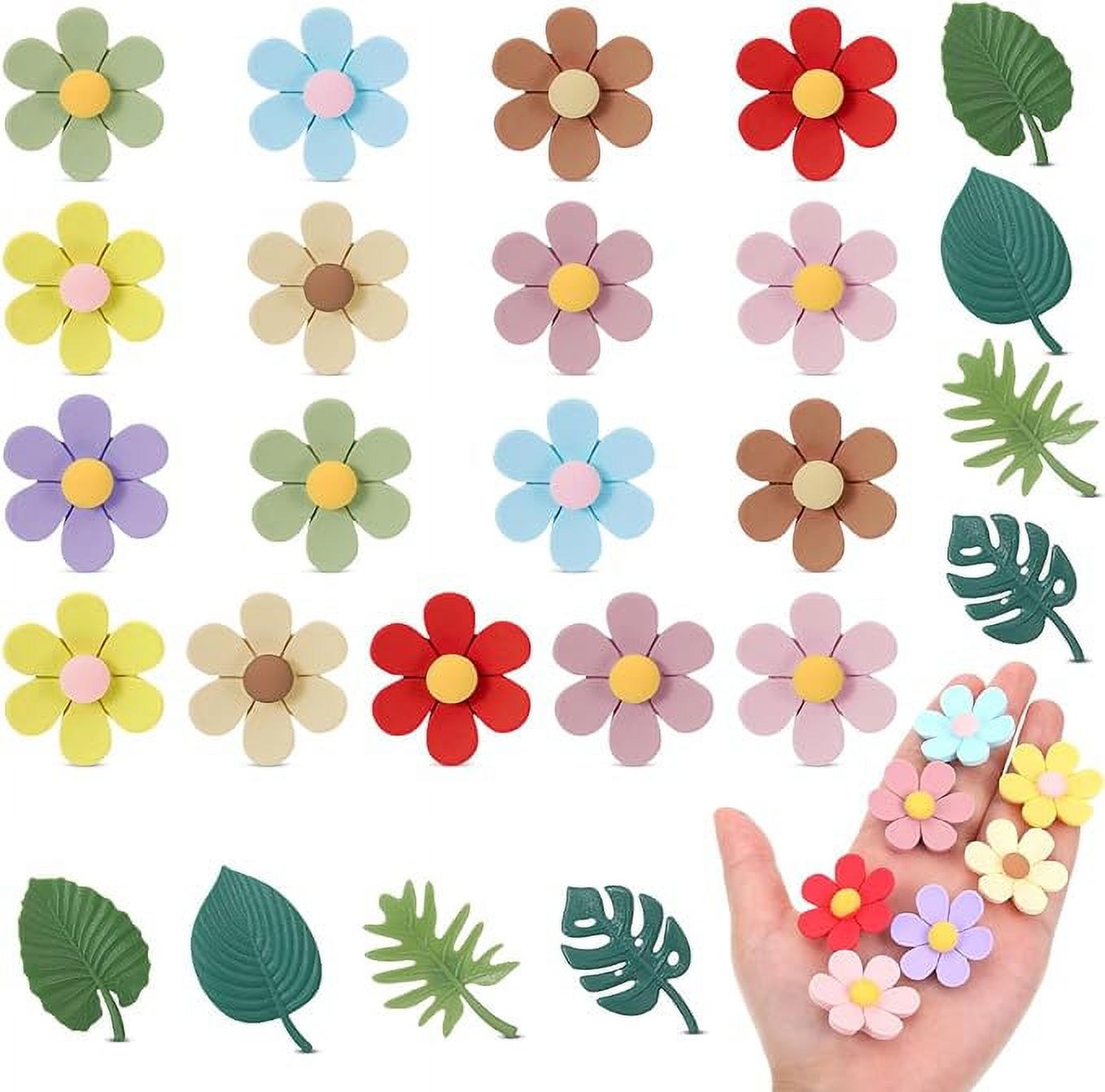 26 Pieces Flower Fridge Magnets and Monstera Plant Fridge Magnets Cute ...