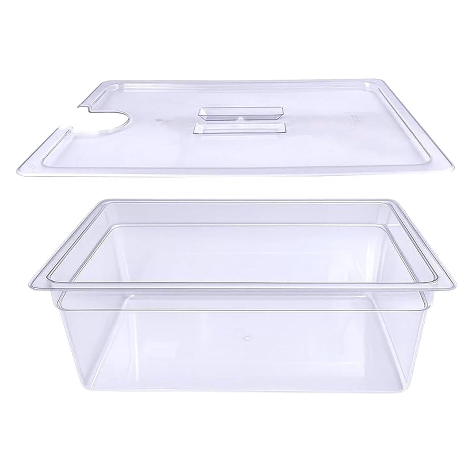 26 QT Sous Vide Container with Lid & Rack, Large Sous Vide Tub Kit for ...