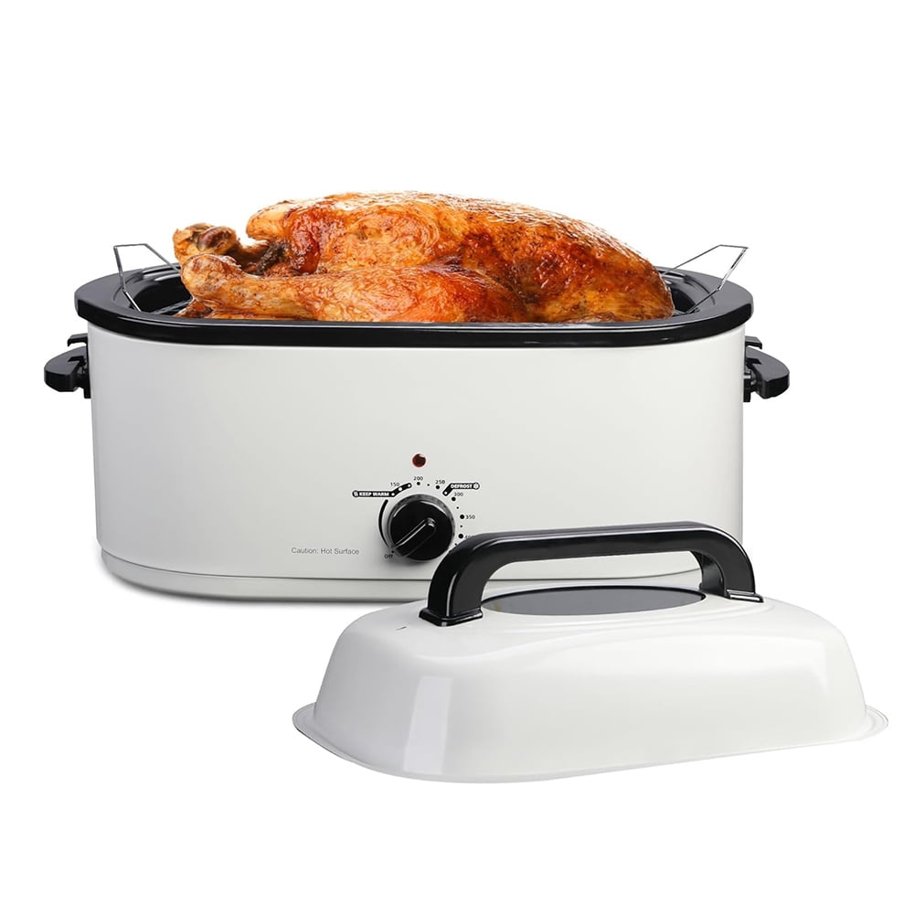 26 Quart Electric Roaster Oven with Self-Basting Lid, Turkey Roaster ...
