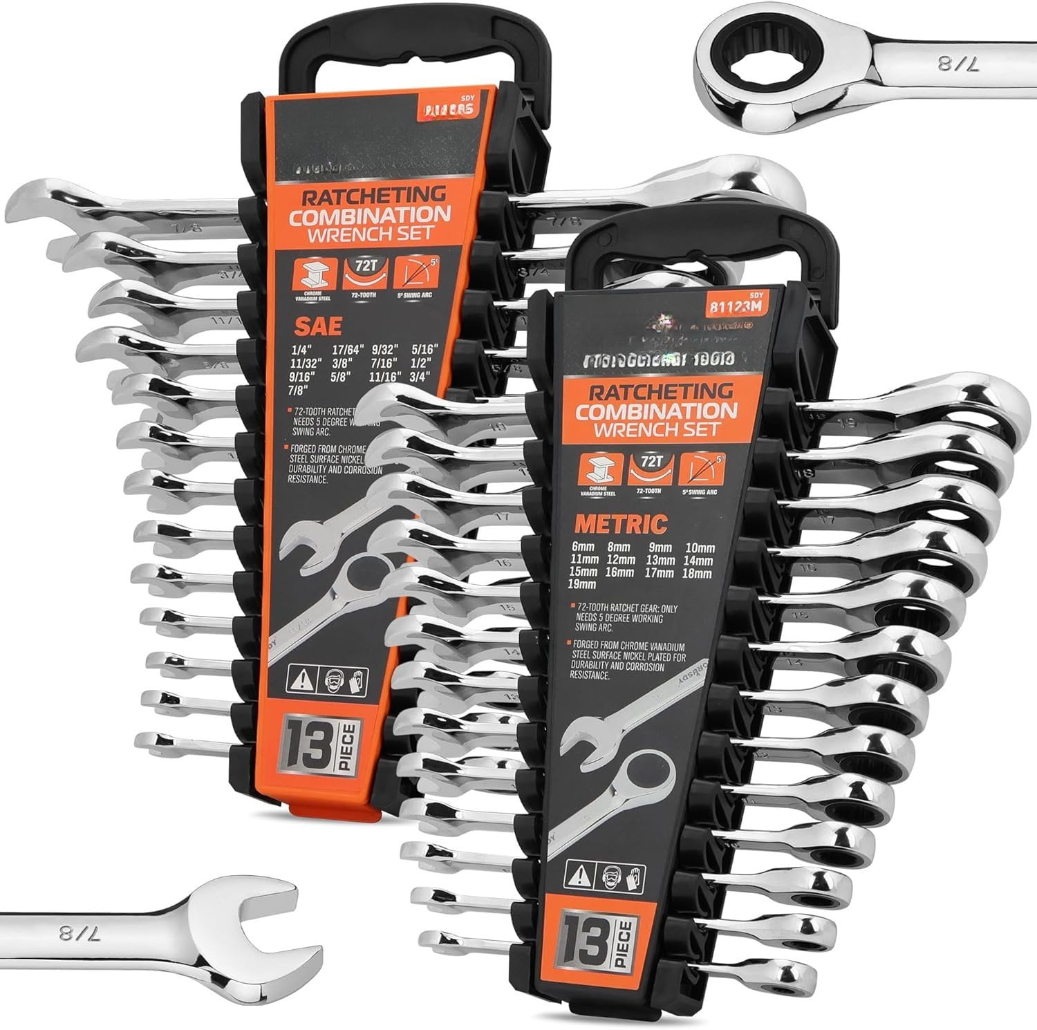 26- Ratcheting Wrench Set | Metric and | Ratchet Combination Wrenches ...
