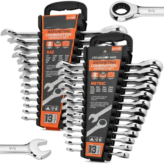 26- Ratcheting Wrench Set | Metric and | Ratchet Combination Wrenches ...