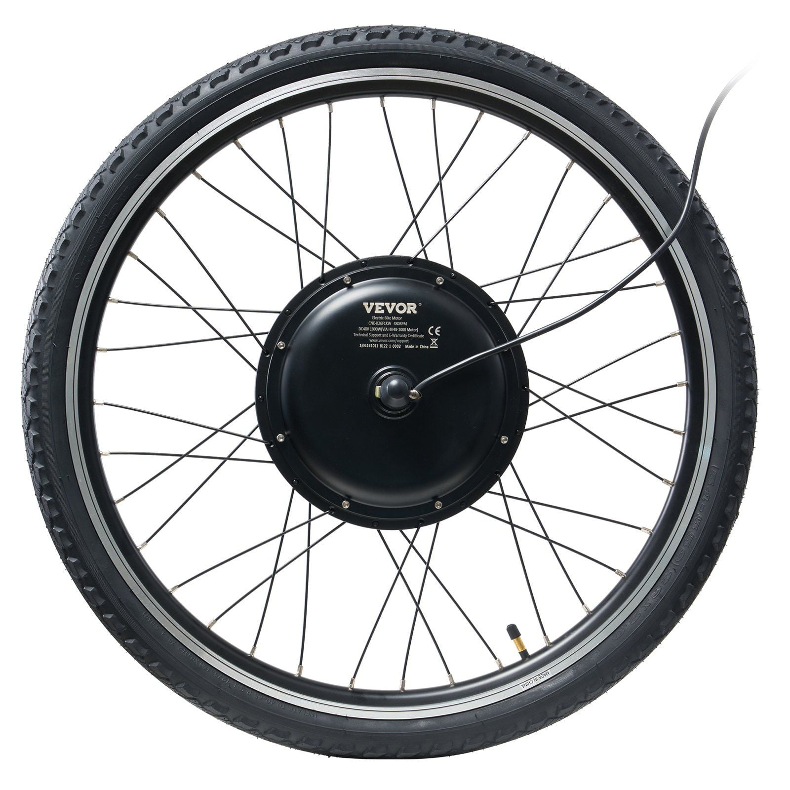 26" Road Bike Electric Conversion Kit - 1000W 48V Front Wheel Hub Motor ...