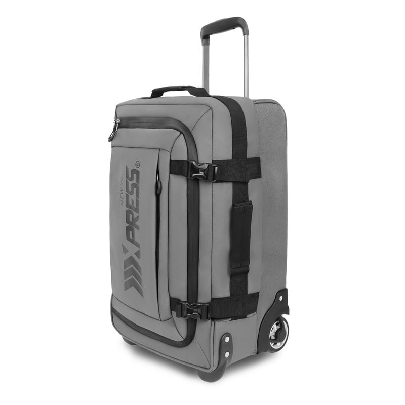 26" Medium Checked Luggage Softside Suitcase with Wheels Heavy-Duty ...