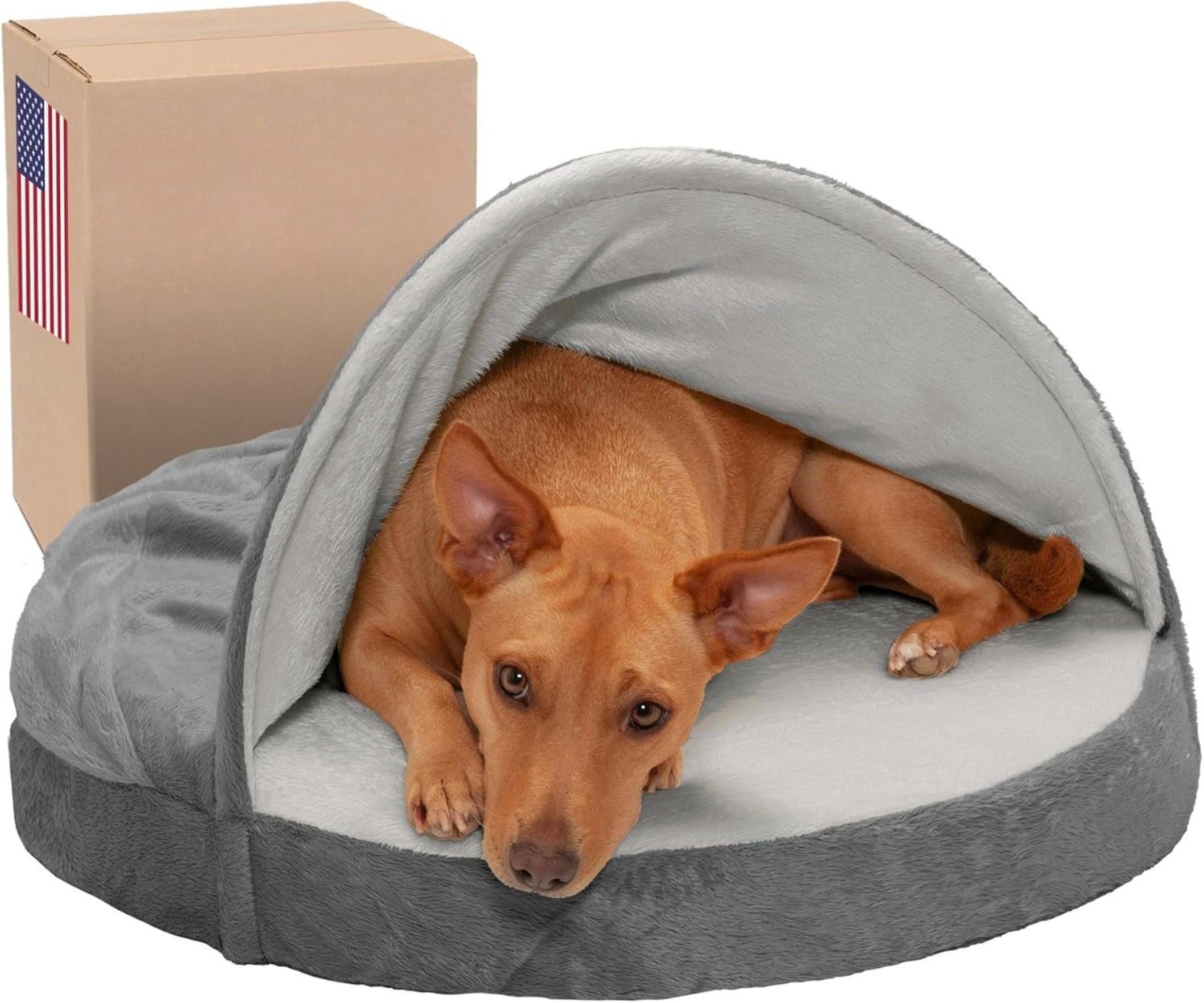 26" Round Memory Foam Dog Bed for Medium/Small Dogs w/ Removable ...