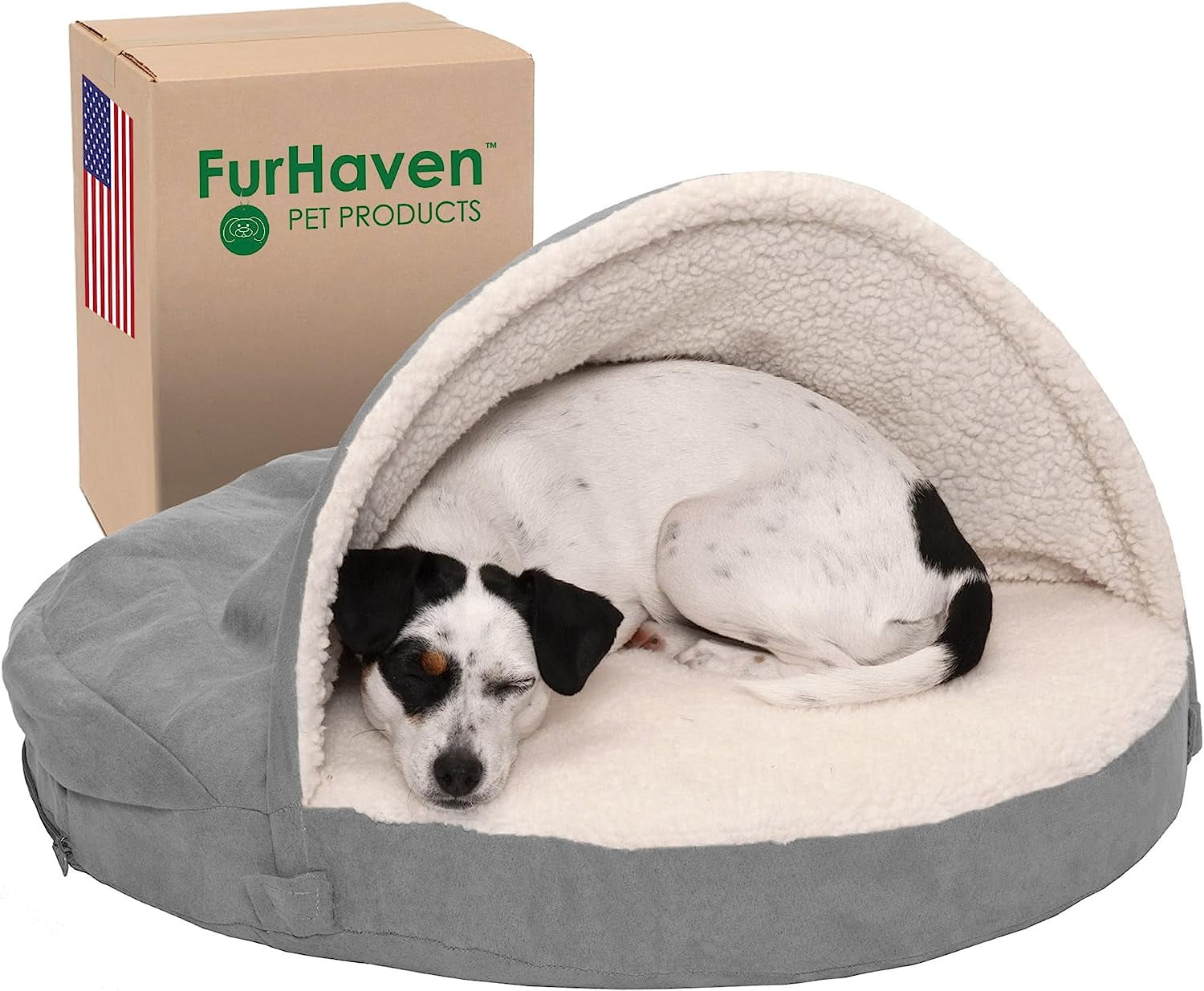 26" Round Orthopedic Dog Bed for Medium/Small Dogs Up to 30 lbs with ...