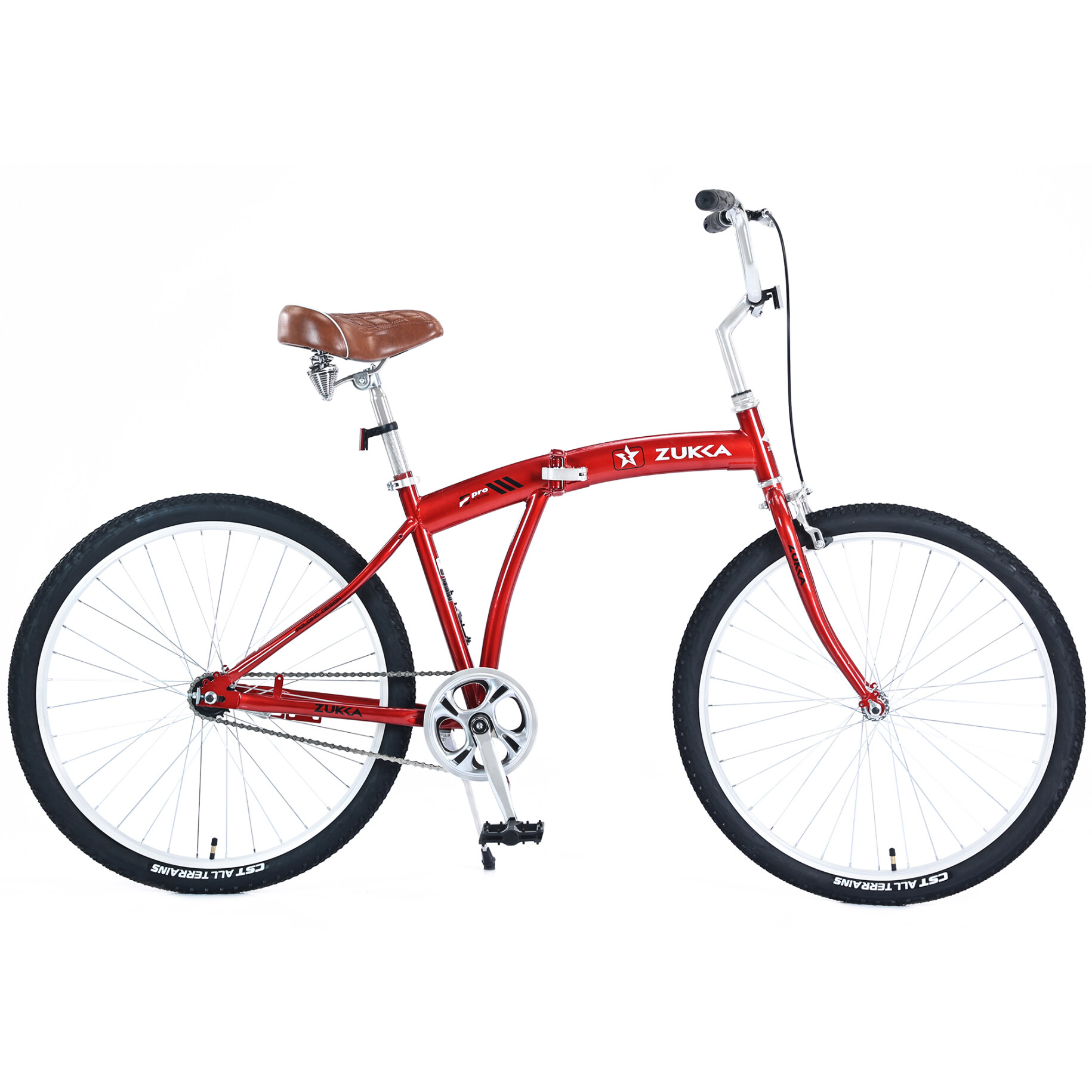 26" Single Speed Coaster Brake Folding City Bike with Steel Frame Low ...