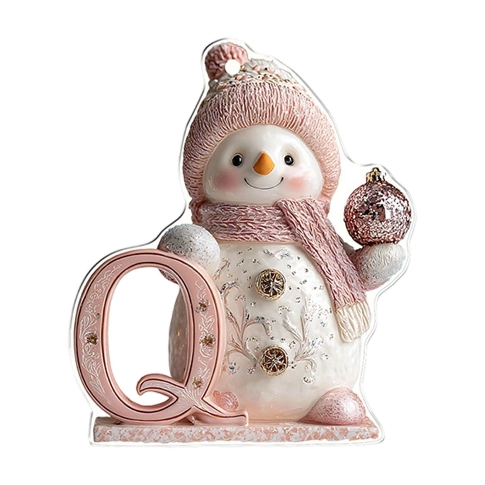 26 Snowman Alphabet Ornaments for Christmas Tree, Merry Christmas ...