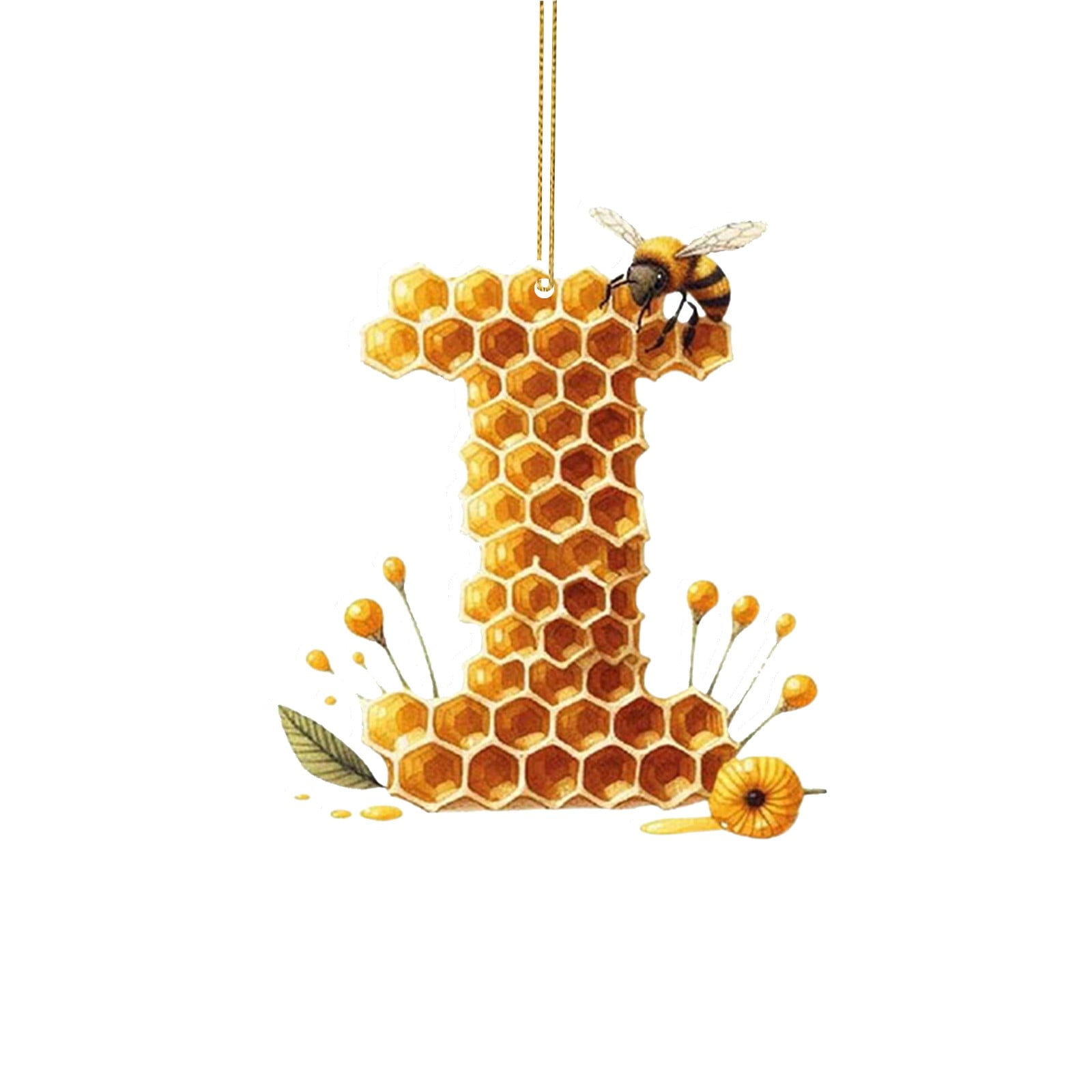 26 Surname Letter Holiday Ornaments 2D Acrylic Double Print Pendant ...