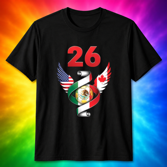 26 USA Mexico Canada Soccer Wings T-Shirt, for men & women, S-5XL ...