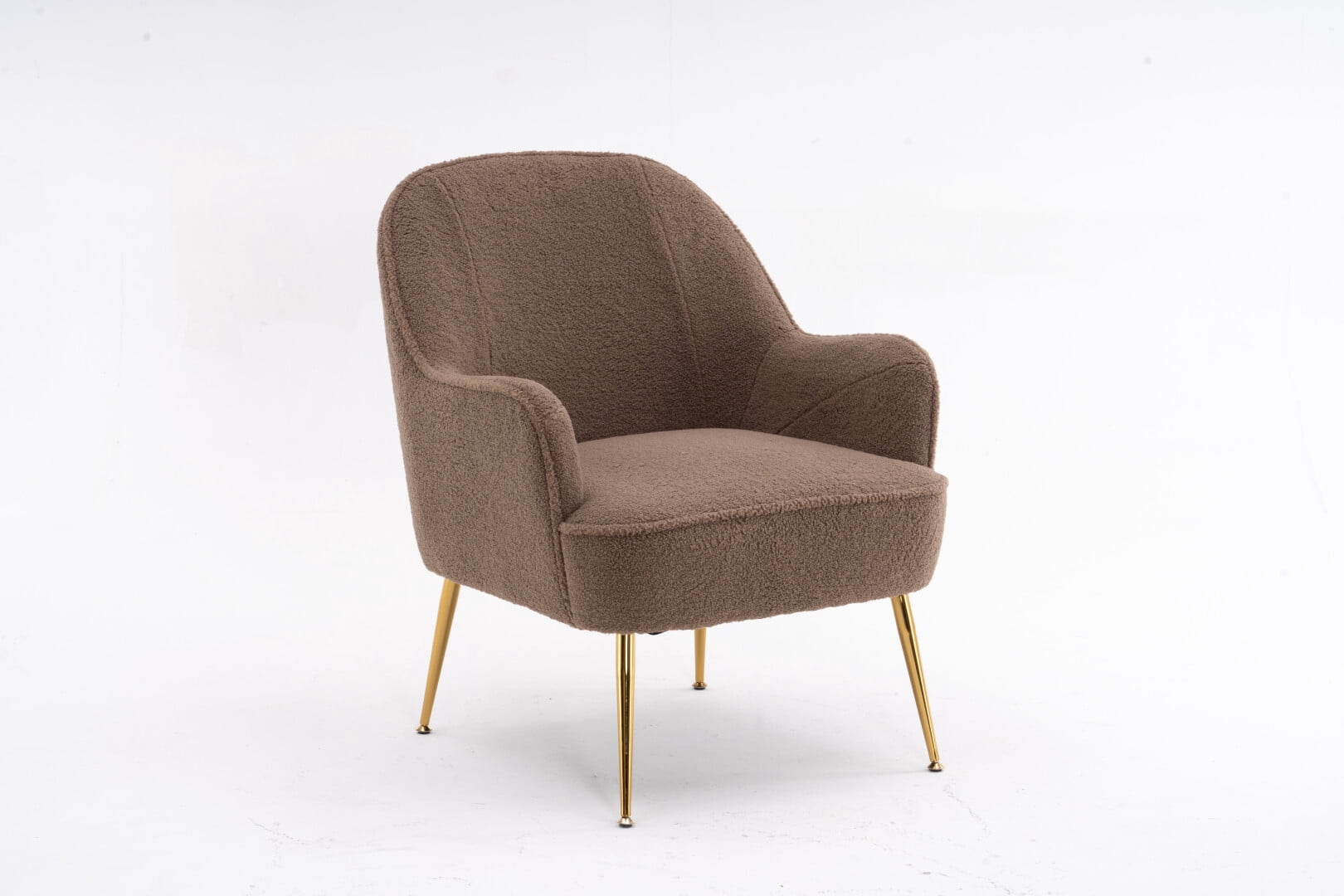 26''W Modern Accent Chair, Single Reading Chair with Gold Metal Legs ...