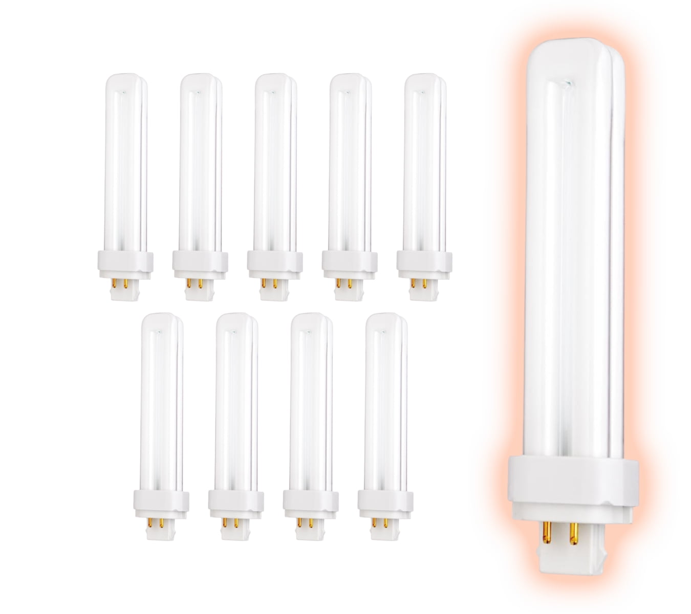 26 Watt CFL Light Bulbs | 4 Pin G24Q-3 Base 2700K Soft White | 26W High ...