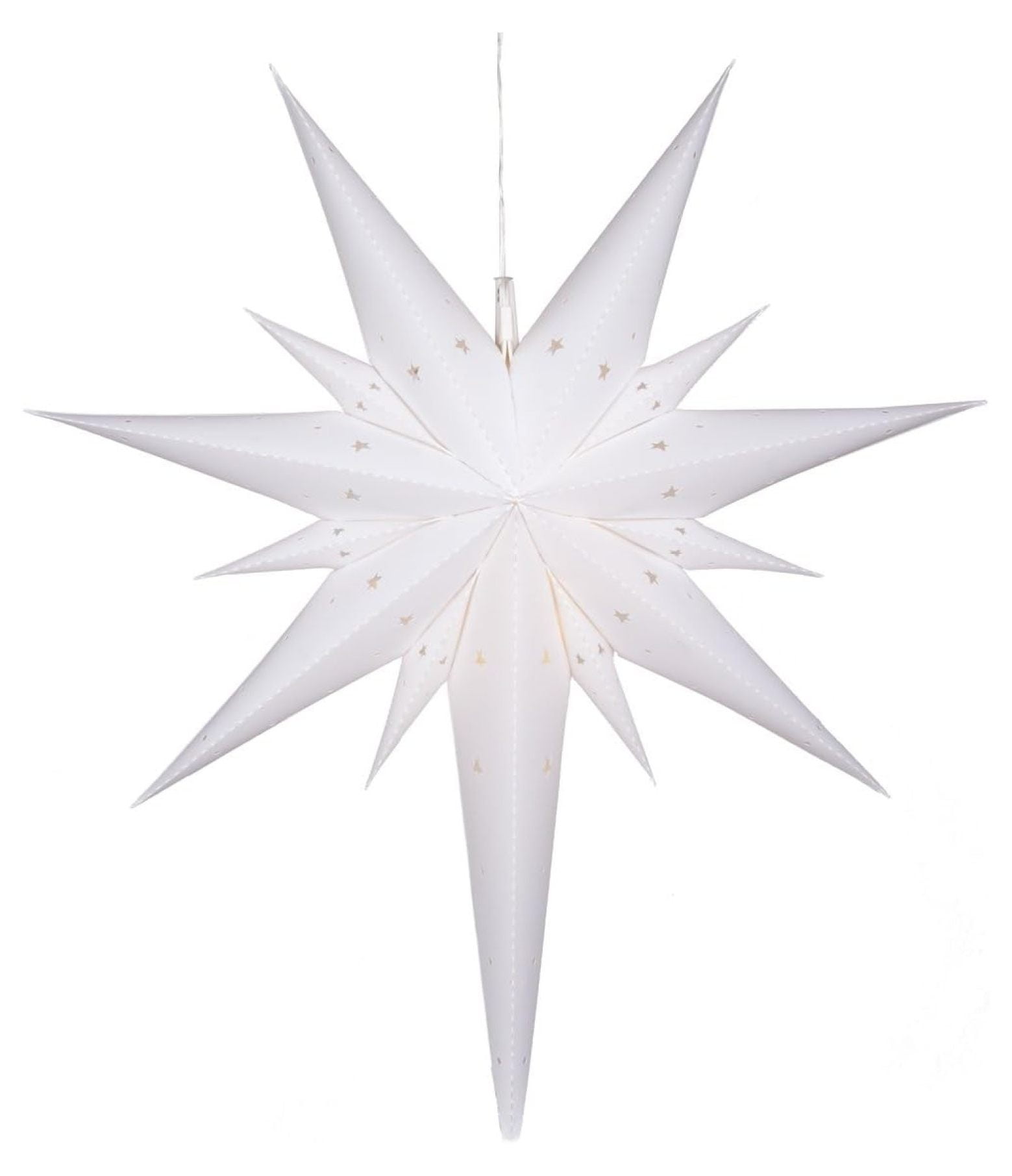 26" White Bethlehem Star Fold-Flat Christmas Star Lights Reusable LED ...