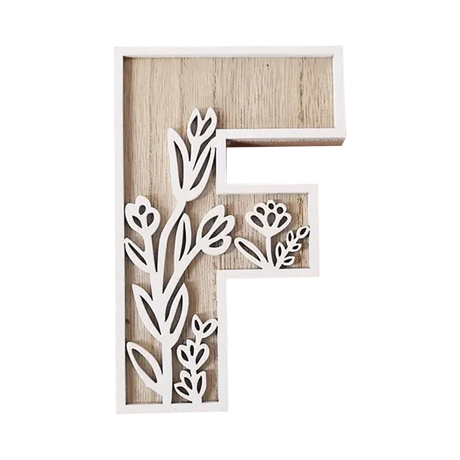 26 Wooden Letters for Wall Decoration, Paintable Wood Alphabet with ...