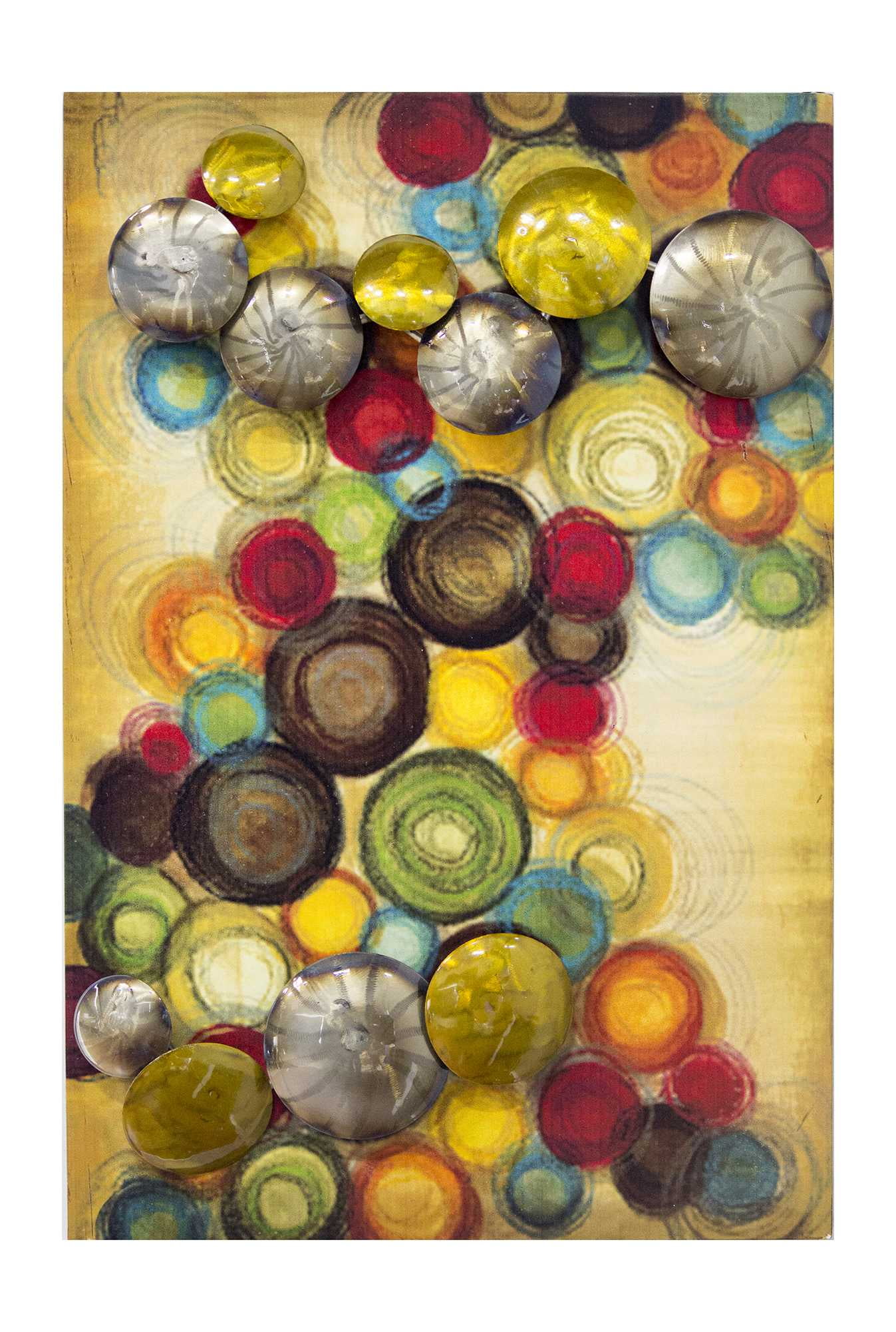 26" X 4" X 18" Metallic Multi Color Metal Small Vertical Wall Panel ...