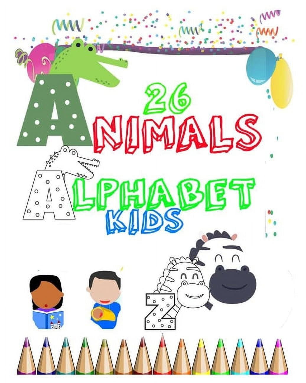 26 animals alphabet kids: Simple 26 ALPHABET ANIMALS COLORING FOR Kids ...
