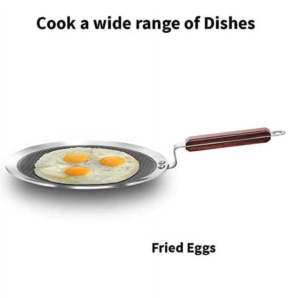 26 cm Paratha Tava, Triply Stainless Steel Shielded Nonstick Tawa with ...