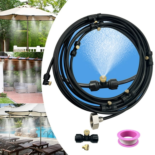 26 Ft Mister Hose Water Mister Nozzles Outdoor Cooling Misting System