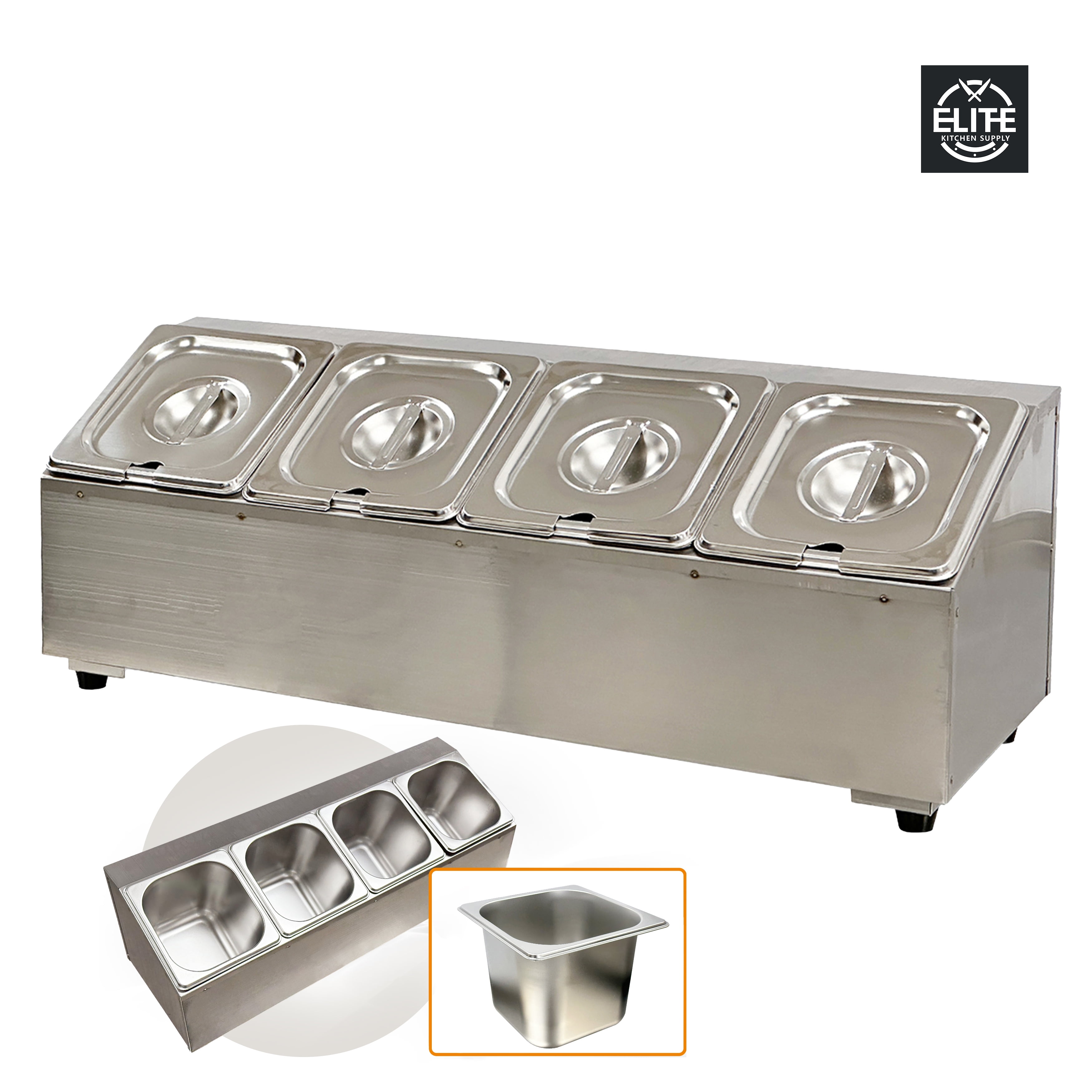 26 in. 4 Container Seasoning box Condiment Station, Commercial Jam Box ...