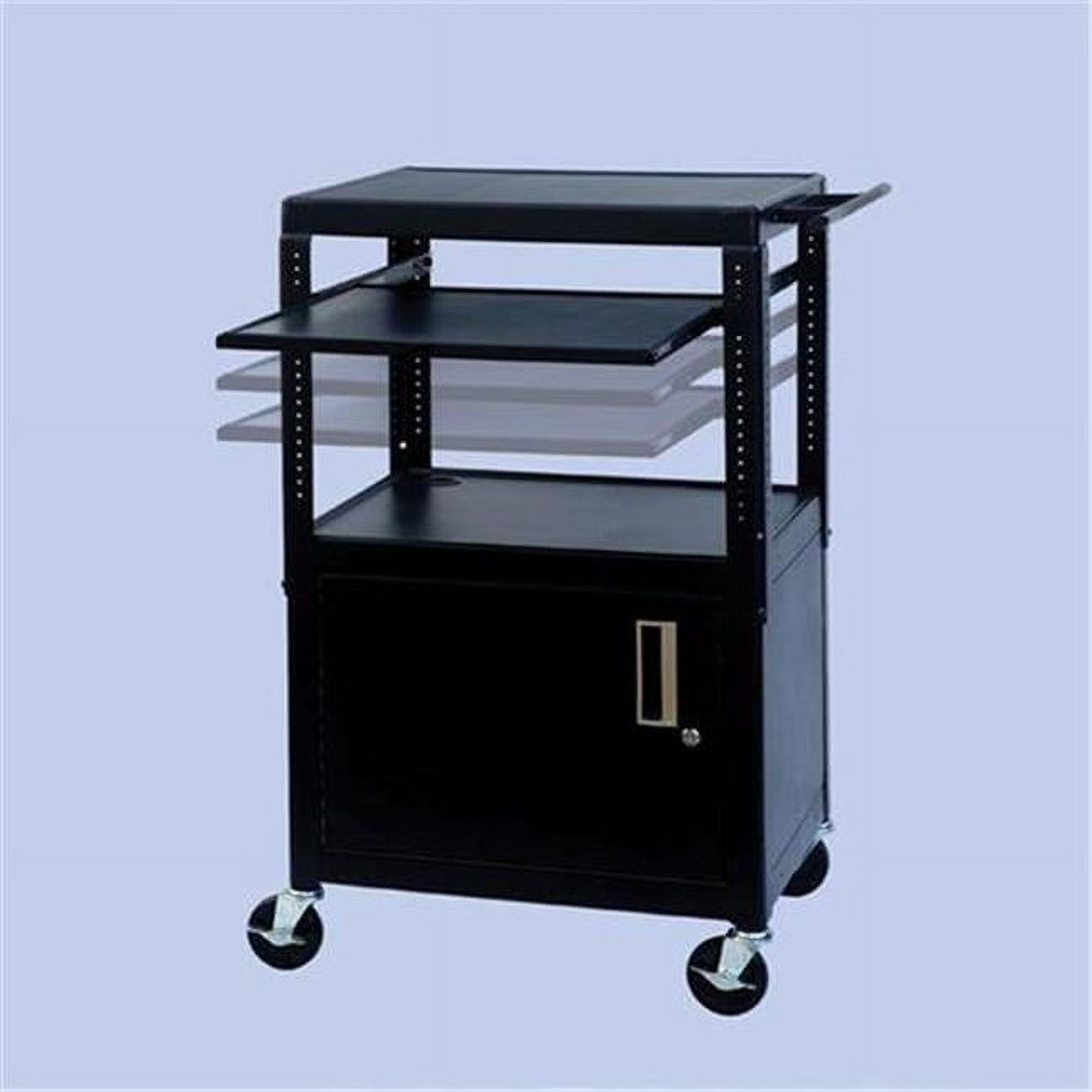 26 in. - 42 in. adjustable cabinet cart with front & back pull out ...