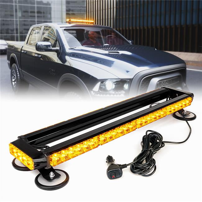 26 in. Amber Mini Emergency Light Bar with Magnetic Base, Pursuit ...