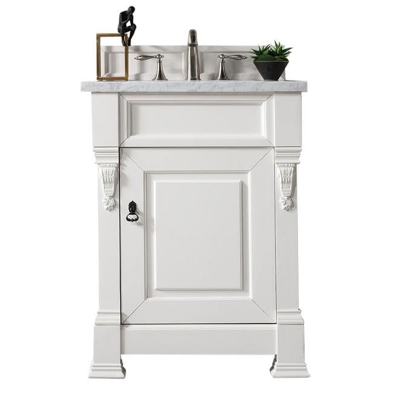 26 in. Brookfield Single Vanity with 3 CM Arctic Fall Solid Surface Top ...