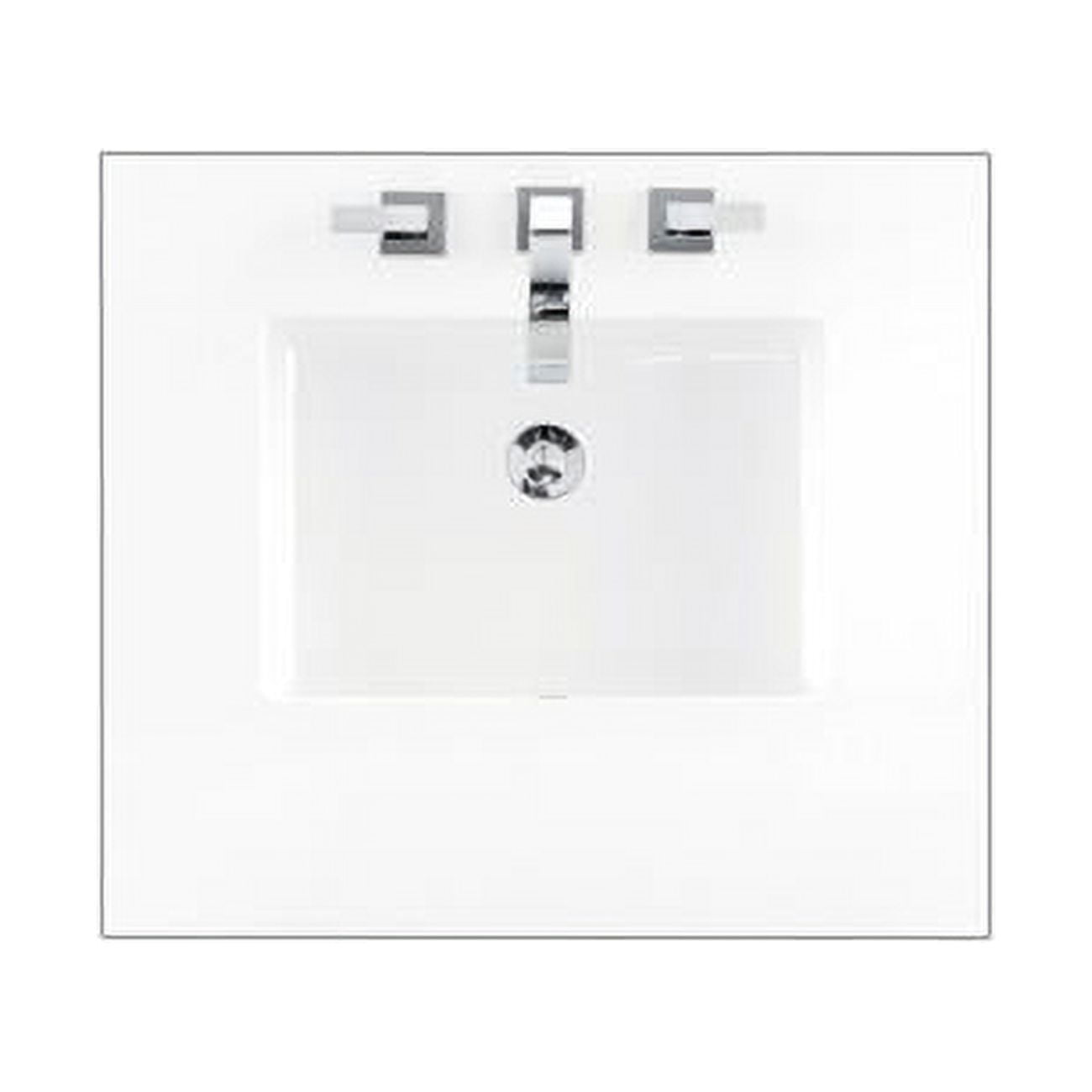 26 in. Single Top 3CM White Zeus Quartz with Sink, Bright White ...