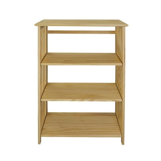 26 in. Wide Soho Manhattan 4-Shelf Folding Bookcase - Natural - Walmart.com