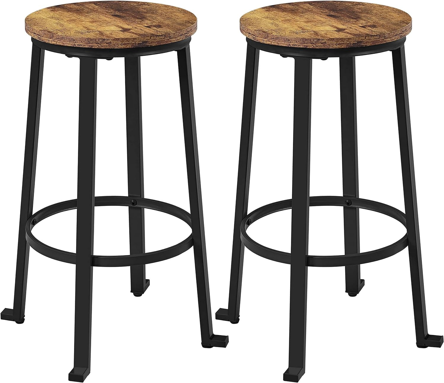 26 inch Bar Stools Set of 2 Counter Height Stools Industrial Tall Bar ...