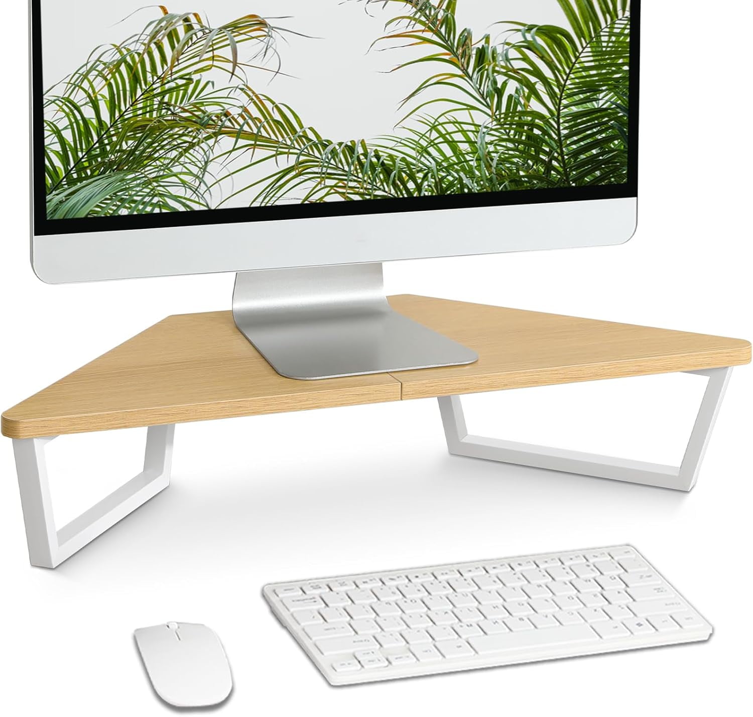 26 inch Triangle Monitor Stand Riser, Desktop Corner Stand with Metal ...