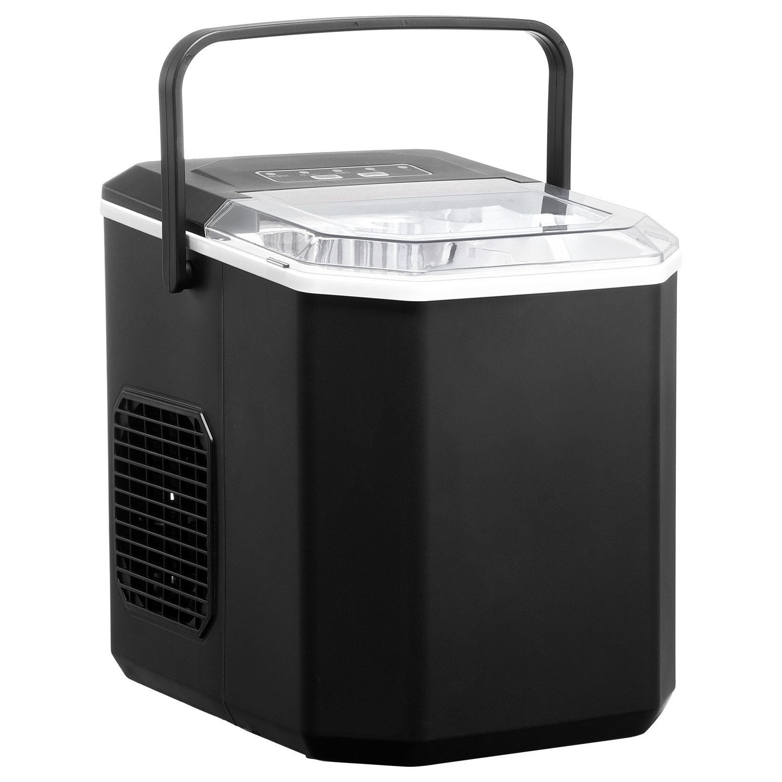 26 lb/24H self-cleaning silent countertop ice machine with spoon basket ...