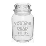 26 oz Glass Candy Jar Apothecary Storage Jar Gift Dead To Us Funny ...