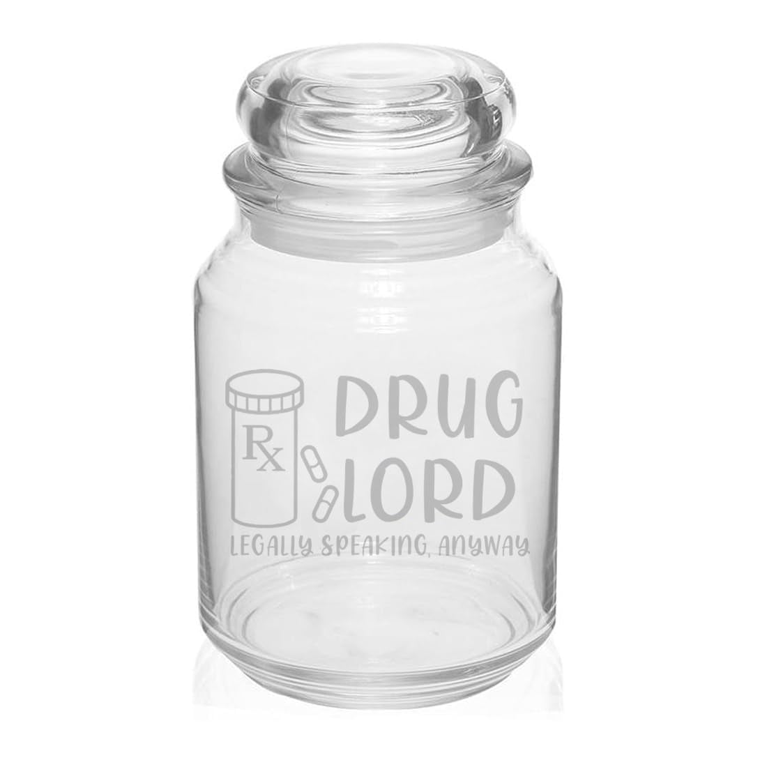 26 oz Glass Candy Jar Apothecary Storage Jar Gift Drug Lord Funny ...