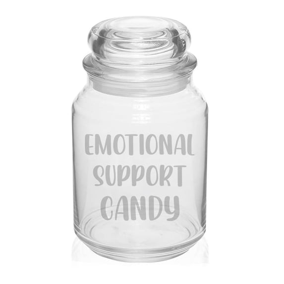 26 oz Glass Candy Jar Apothecary Storage Jar Gift Emotional Support ...