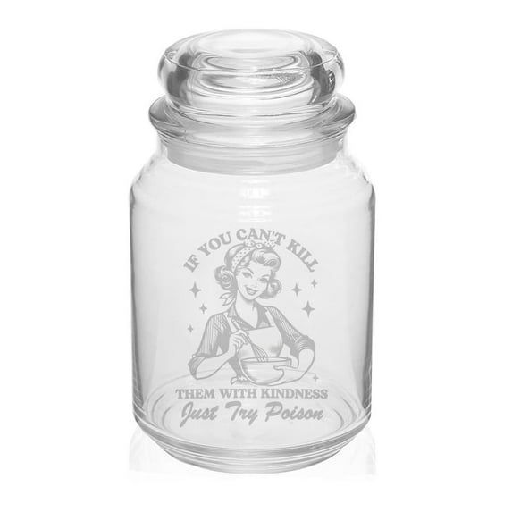 26 oz Glass Candy Jar Apothecary Storage Jar Gift Kill Them With ...