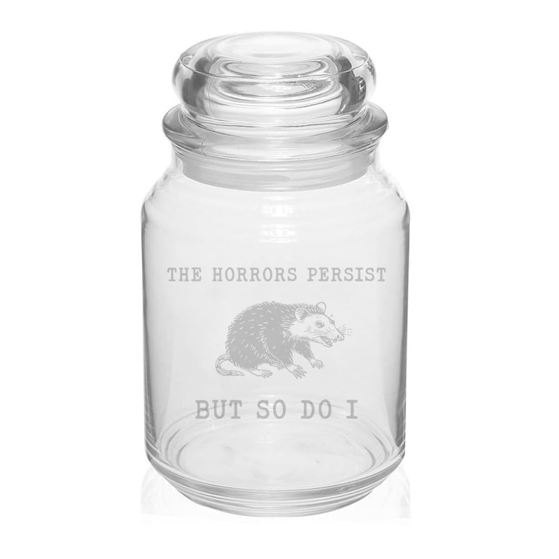 26 oz Glass Candy Jar Apothecary Storage Jar Gift The Horrors Persist ...