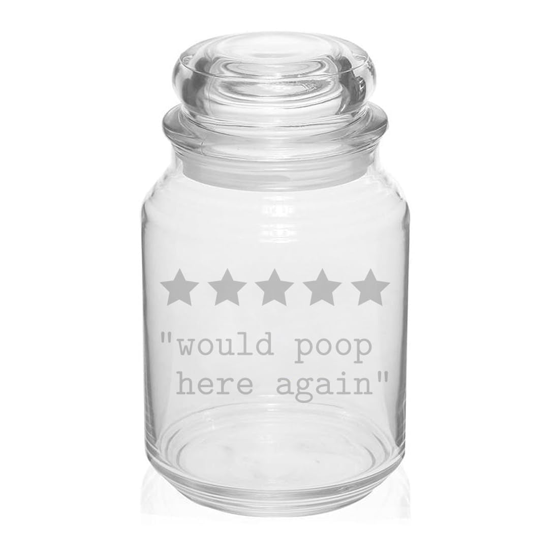 26 oz Glass Candy Jar Apothecary Storage Jar Gift Would Poop Here Again ...