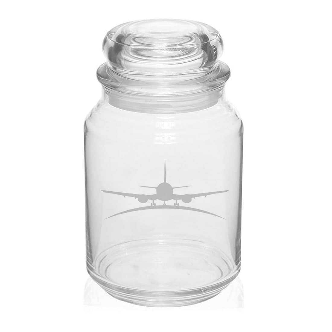 26 oz Glass Candy Jar Gift Airplane Pilot Flight Attendant - Walmart.com