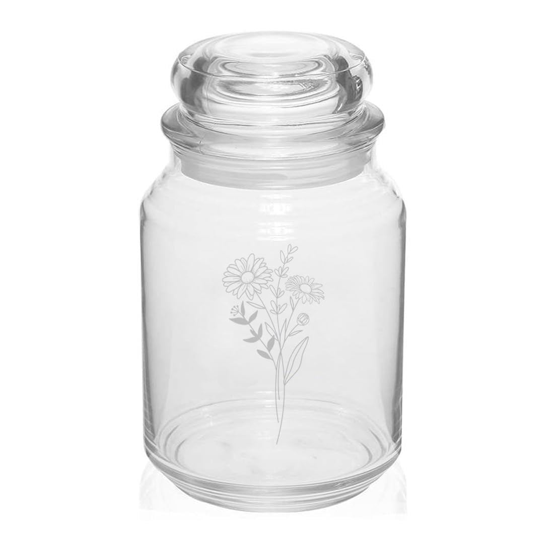 26 oz Glass Candy Jar Gift Birthmonth Flowers (April - Daisy) - Walmart.com