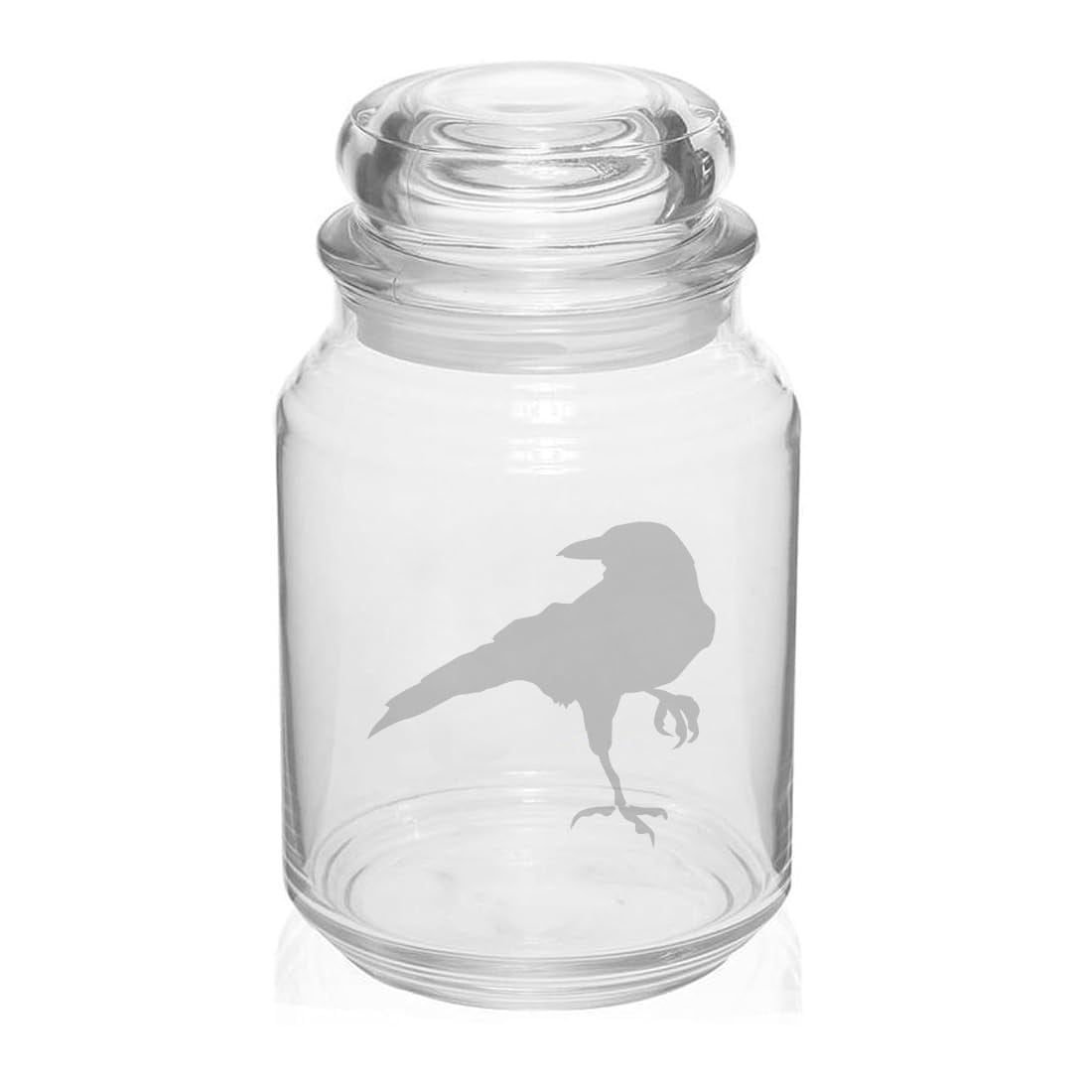 26 oz Glass Candy Jar Gift Crow Raven Blackbird - Walmart.com