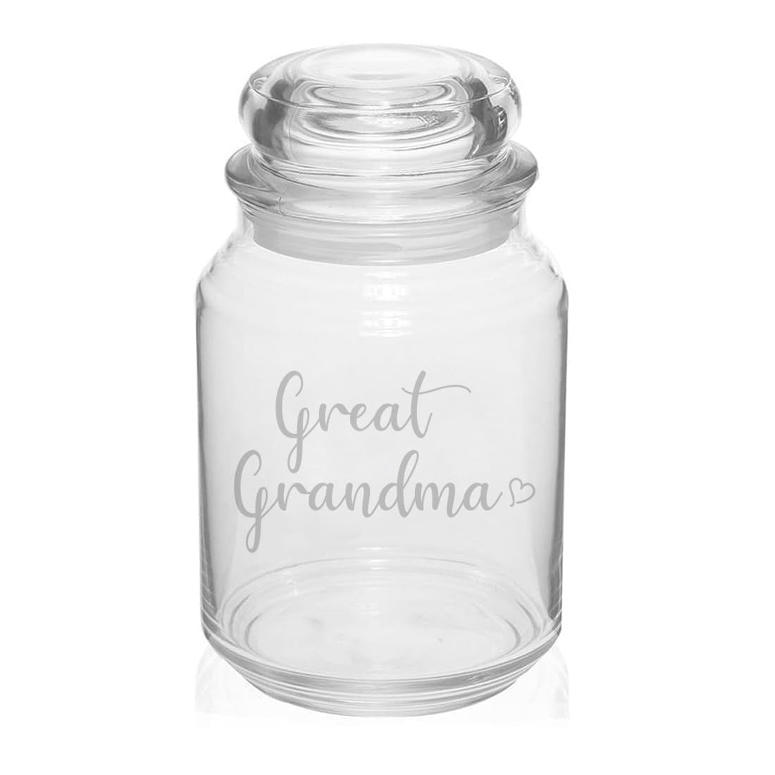 26 oz Glass Candy Jar Gift Great Grandma with Heart For Great Grandma ...
