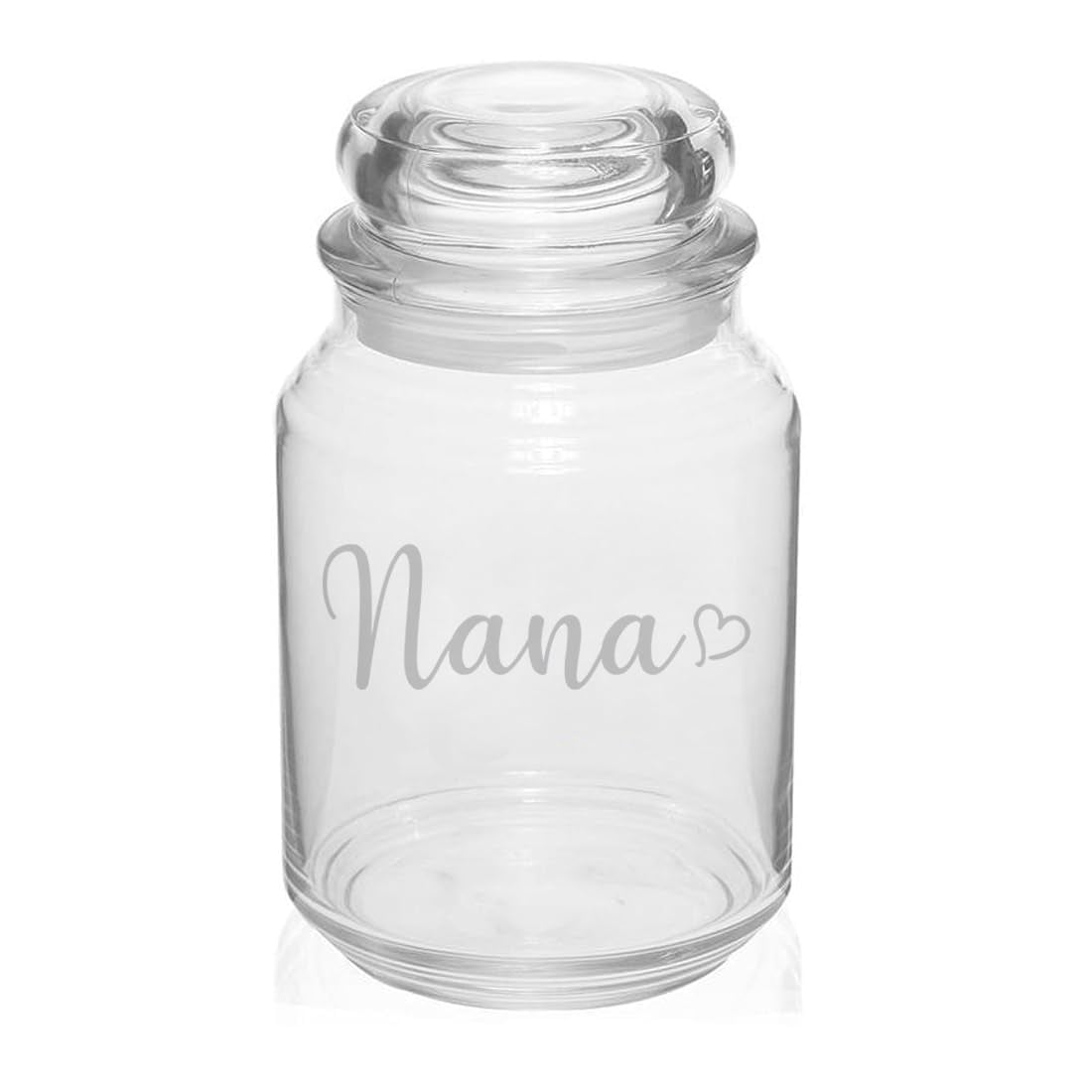 26 oz Glass Candy Jar Gift Nana With Heart - Walmart.com